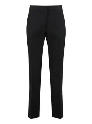 JIL SANDER Wool Cropped Trousers - Black