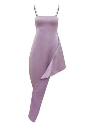 JW Anderson Asymmetrical Zip Midi Dress - Purple