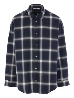Acne Studios Checked Flannel Shirt - Navy Multi