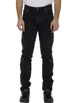 Palm Angels Slim Cargo Pants Black