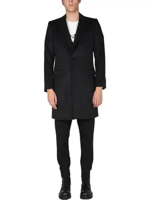 Dolce & Gabbana Single-breasted Velours Coat - Grey