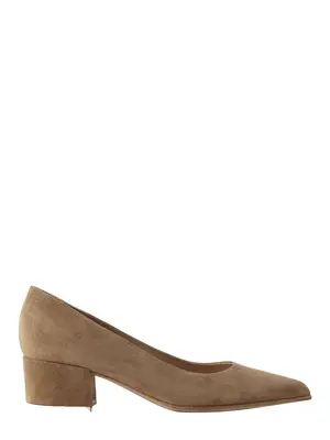 GIANVITO ROSSI Gianvito Rossi Piper 45 Suede Pumps Sand