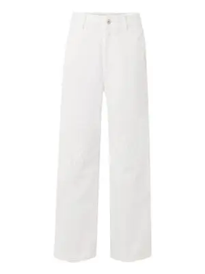 Loewe Paula's Ibiza Embroidered Wide-leg Jeans - White
