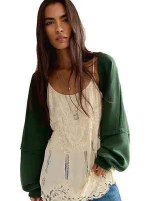 Free People Free People Shrug It Off Sweatshirt Fir