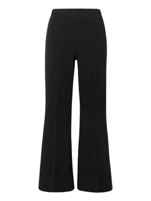 HIGH SPORT Cropped Stretch-cotton Flared Pants - Black