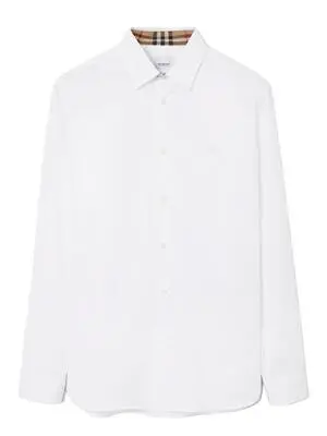 Burberry Slim Fit Stretch Cotton Shirt - White