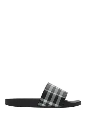 Burberry Check Slides - Black/calico