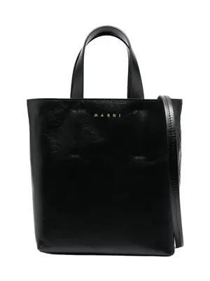 Marni Marni Museo Leather Tote Bag Black