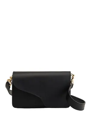 ATP ATELIER Assisi Saffiano Shoulder Bag - Black