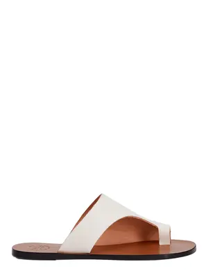 ATP ATELIER Rosa Leather Sandals - Linen