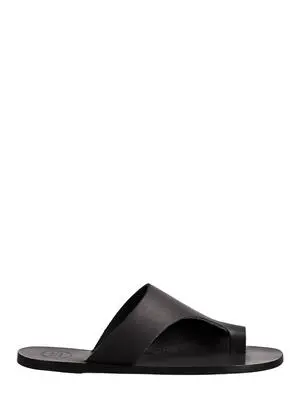 ATP ATELIER Rosa Leather Cutout Sandals - Black