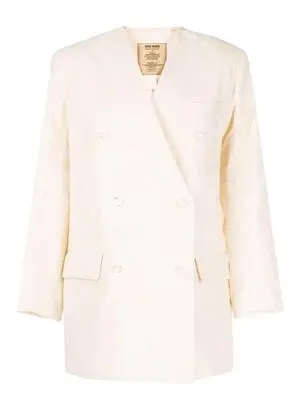 UMA WANG Cotton Double-Breasted Blazer