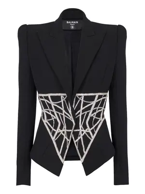 Balmain Double-breasted Wool Blazer - Black