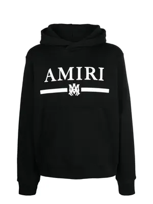 Amiri M.a. Bar Logo-print Hoodie - Black