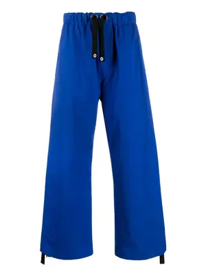 Versace Wide-leg Cotton Track Pants - Blue