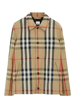 Burberry Check-pattern Shirt Jacket - Neutrals