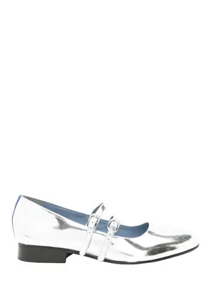 BIRD&CO Blue Bird Shoes Metallic Ballerina - Silver