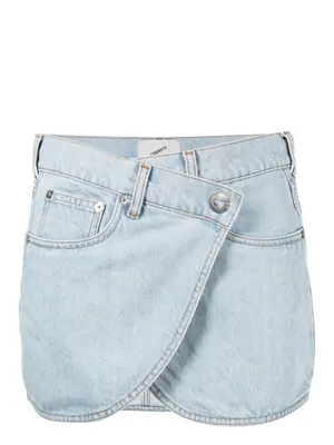 COPERNI Coperni Asymmetric Denim Miniskirt