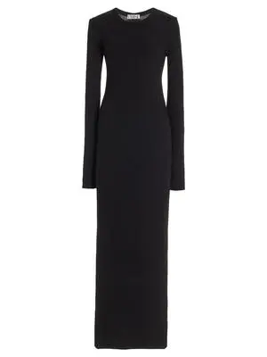 Eterne Crewneck Maxi Dress - Black