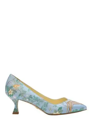 Sarah Flint Perfect Kitten Pump 50 Blue Tropics Jacquard