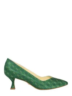 Sarah Flint Perfect Kitten Pump 50 - Court Green Jacquard