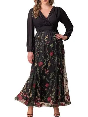 KIYONNA Isabella Embroidered Gown - Briar Rose