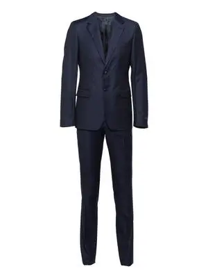 Prada Single-breasted Wool Suit - Navy