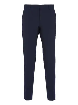 Prada Light Stretch Wool Trousers - Blue