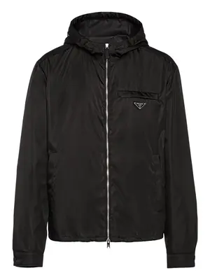 Prada Re-nylon Hooded Blouson Jacket - Black