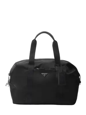 Prada Re-nylon And Saffiano Leather Duffle Bag - Black