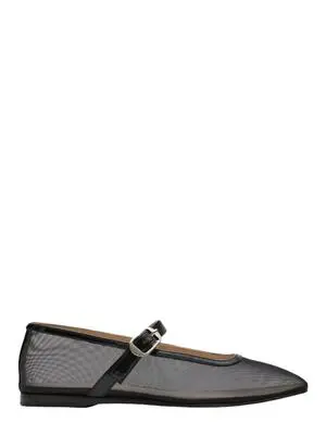 Le Monde Beryl Mesh Mary Jane Ballerina Flats - Black