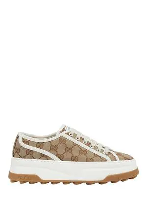 Gucci Tennis Treck Low-top Sneakers Beige
