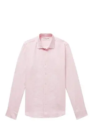 Orlebar Brown Giles Linen Shirt - Pink