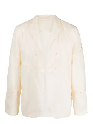 POST ARCHIVE FACTION Blazer With Multiple-zipper Detail - Neutrals