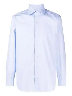 BARBA NAPOLI Spread-collar Cotton Shirt