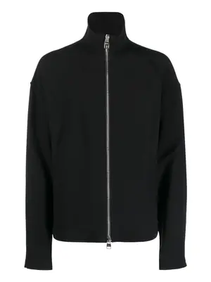 Alexander McQueen High-neck Zipped Jacket - Black