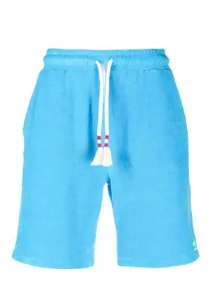 MC2 SAINT BARTH Terry-cloth Track Shorts - Blue