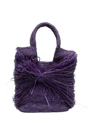 MADE FOR A WOMAN Kifafa Fringe Tote Bag - Purple