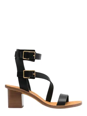 Zadig&Voltaire Cecilia Caprese 70mm Leather Sandals - Black
