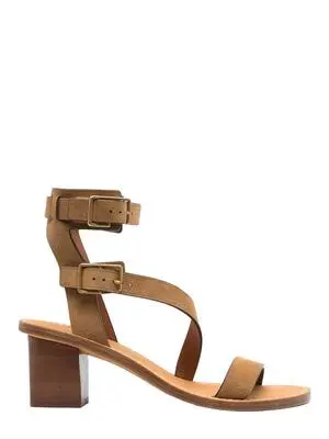 Zadig&Voltaire Cecilia Caprese 70mm Leather Sandals - Brown
