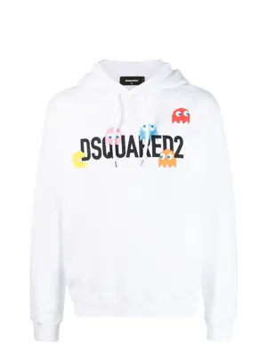 Dsquared2 Logo-print Cotton Hoodie - White