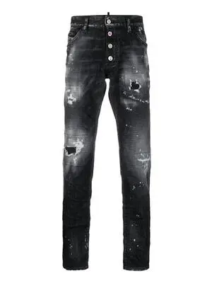 Dsquared2 Slim-cut Distressed Jeans - Black