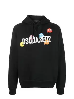 Dsquared2 Logo-print Cotton Hoodie - Black