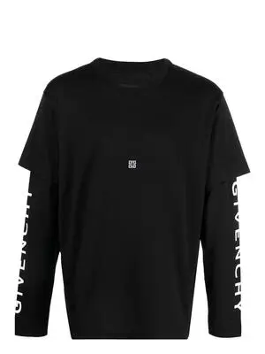 Givenchy Layered Logo-print T-shirt - Black