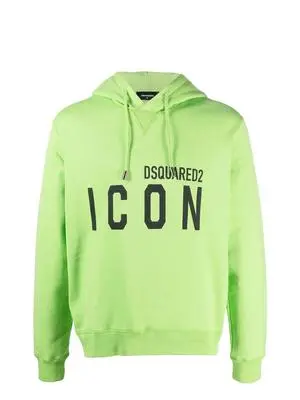 Dsquared2 Icon Print Cotton Hoodie - Green