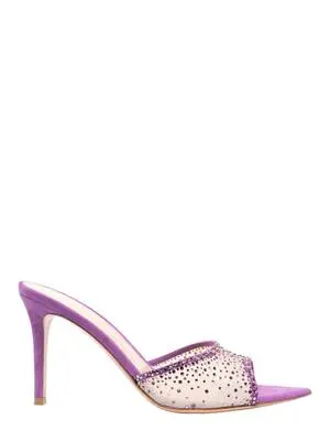GIANVITO ROSSI 103mm Elle Crystal-embellished Sandals - Neutrals