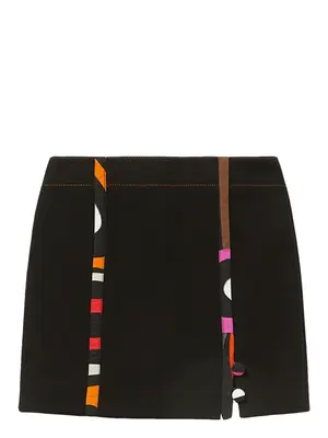 EMILIO PUCCI PUCCI Abstract-Print Front-Slit Skirt
