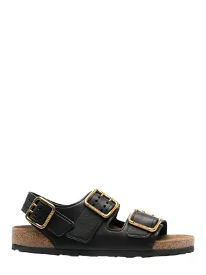 BIRKENSTOCK Buckled Leather Sandals - Black