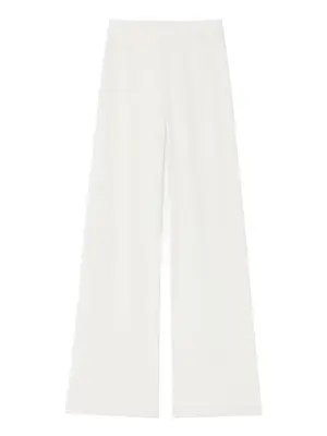 Lafayette 148 New York Jersey Wide Leg Ankle Pants Buff