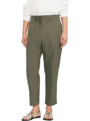 Everlane Poplin Pleated Tapered Pants Kalamata